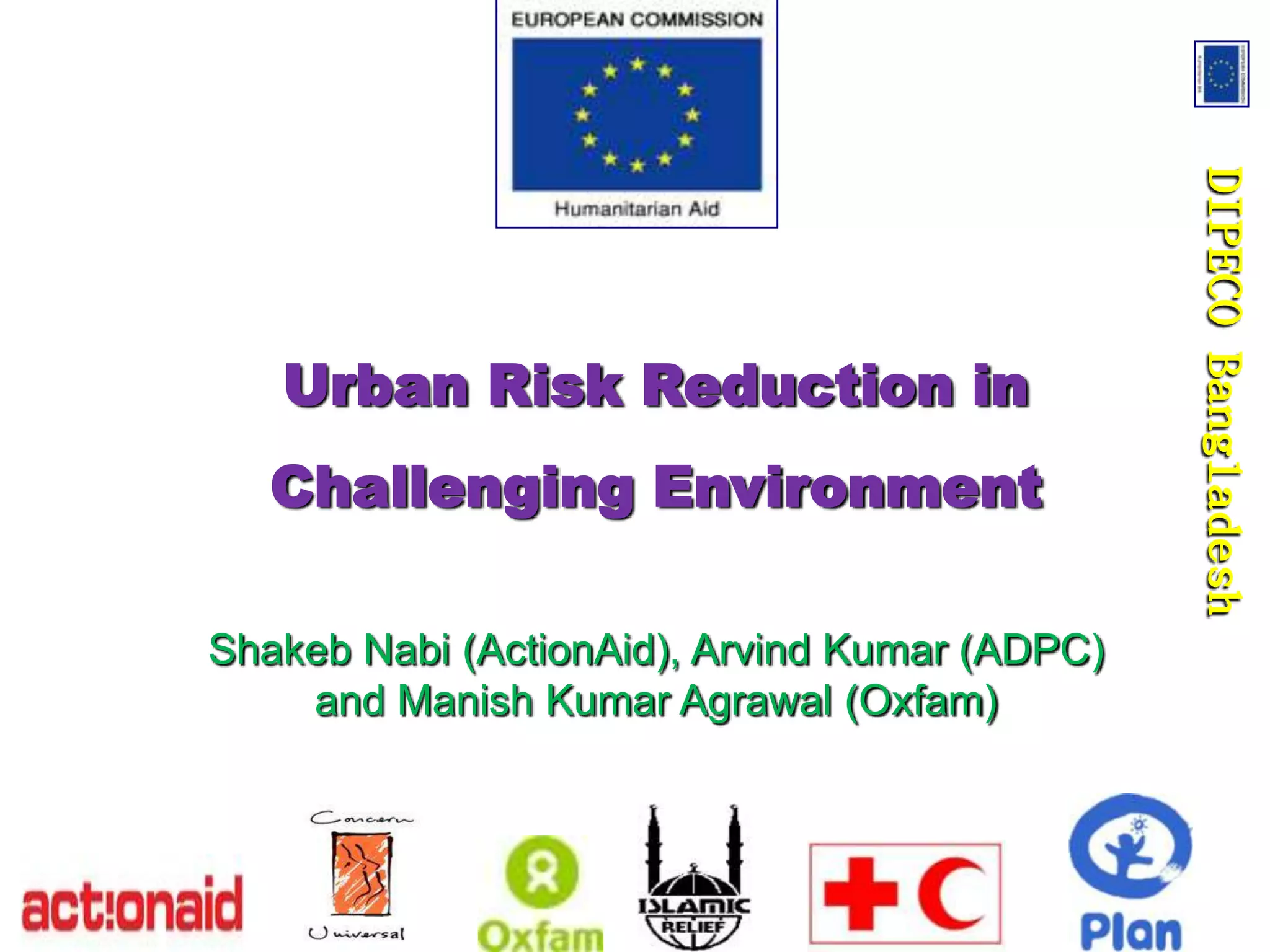 Presentation on Urban Risk Reduction | PPTX