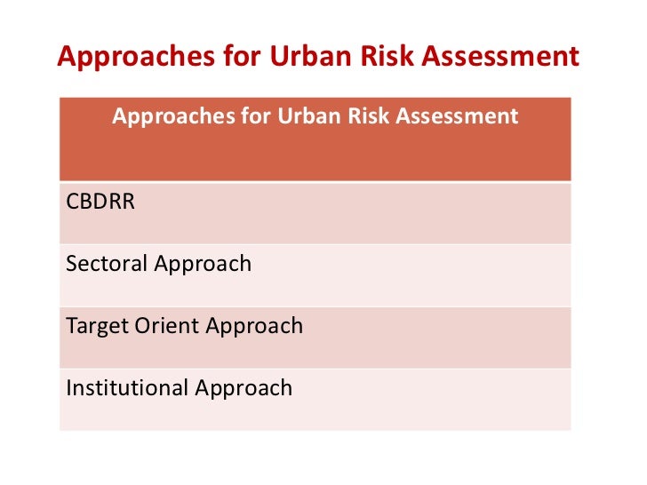 Presentation on Urban Risk Reduction