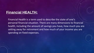 Presentation finance (FINANCIAL HEALTH) | ODP