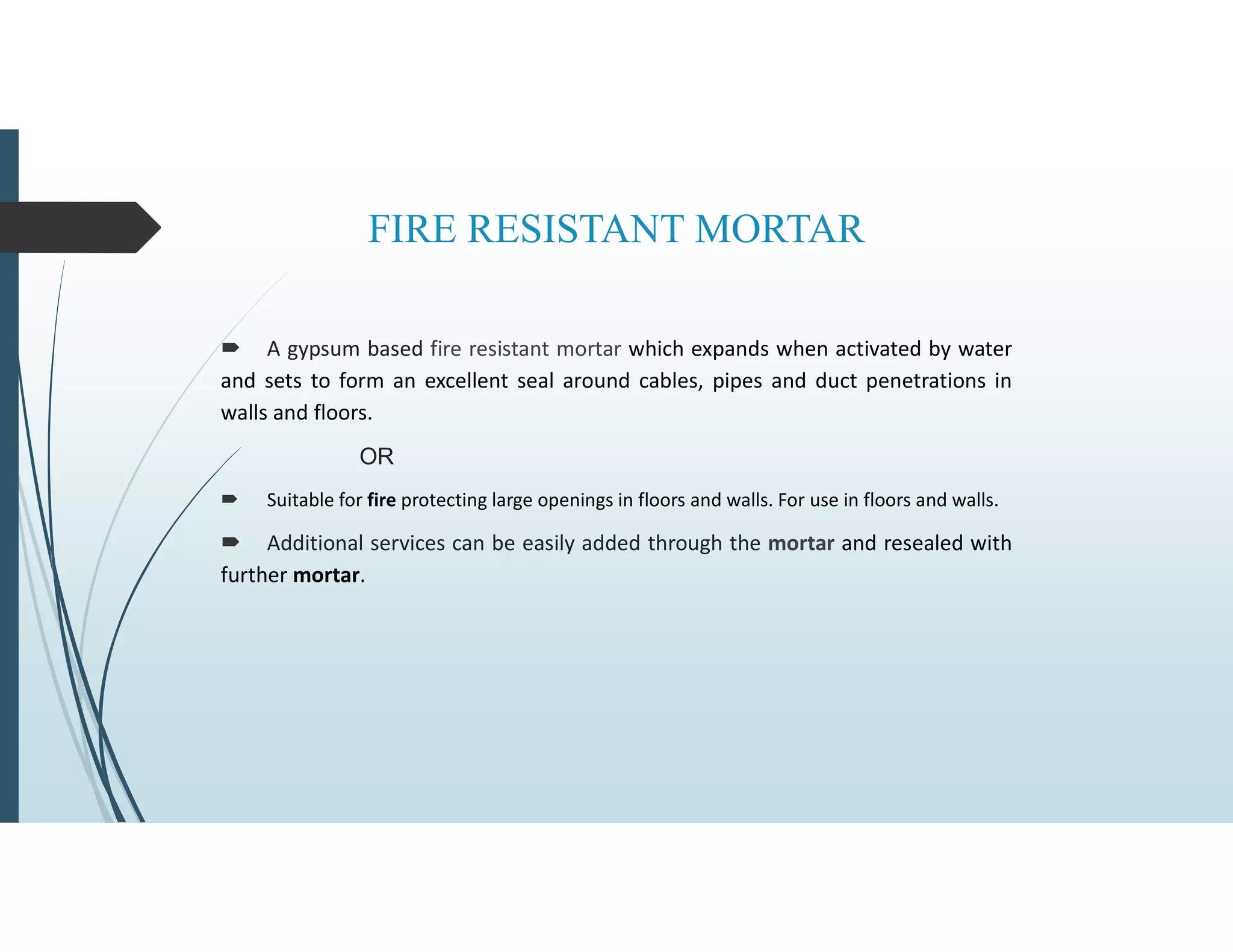 Presentation fire resistant-mortar | PDF