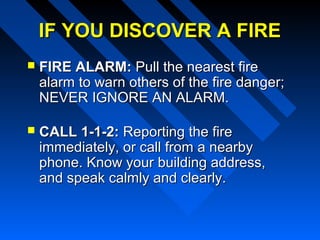 Presentation fire procedures | PPT