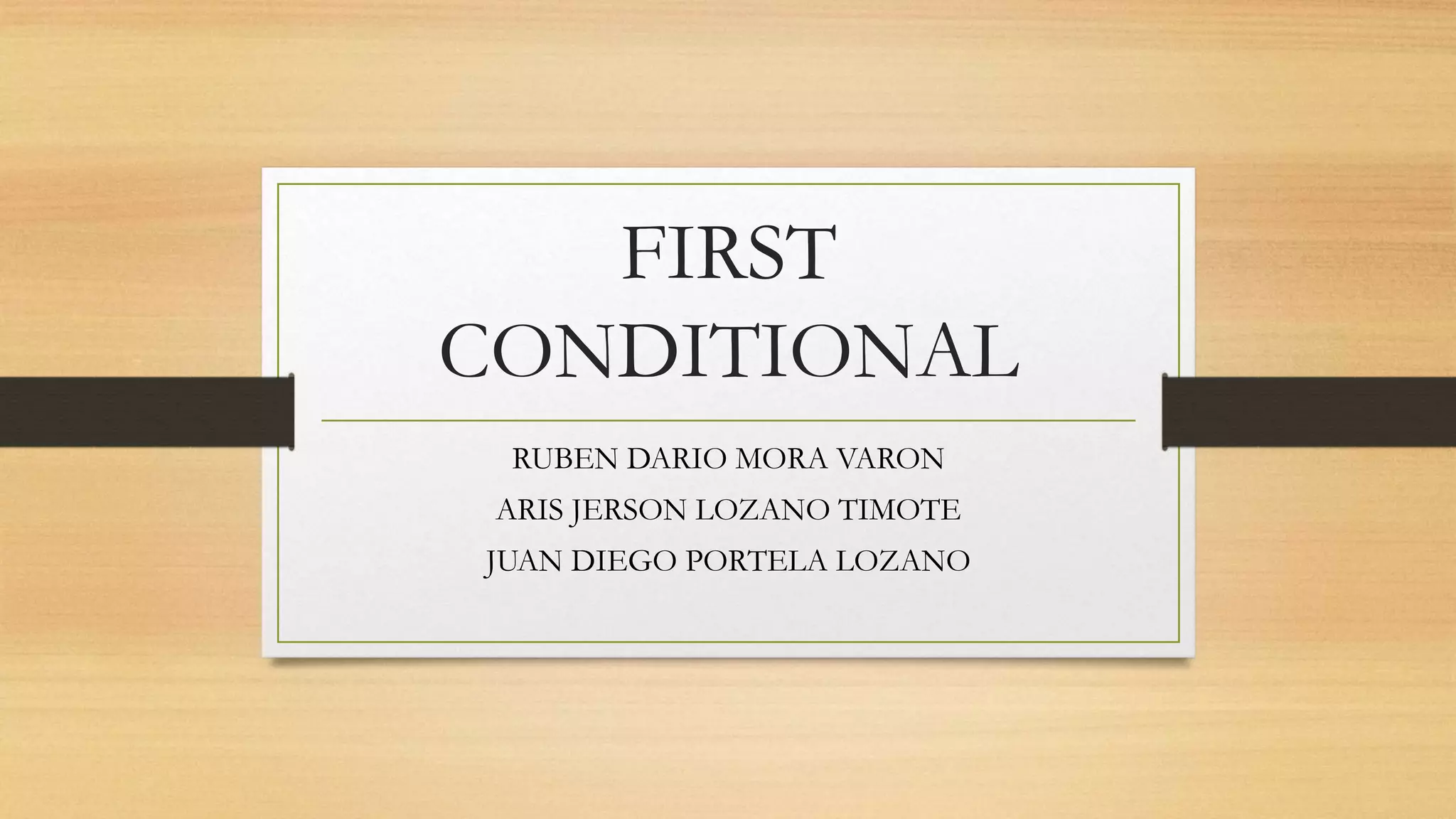 Presentation first condition | PPTX