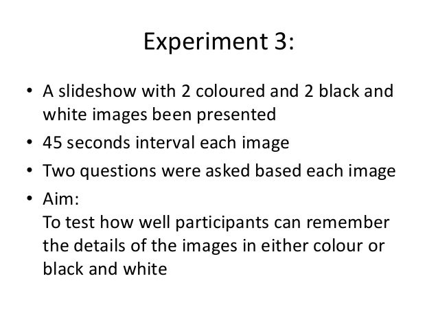 Colors effect human memory