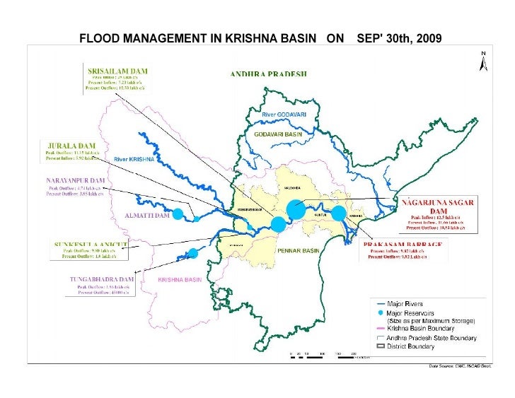 Krishna River Dams Map River Krishna Basin And Details Of Water