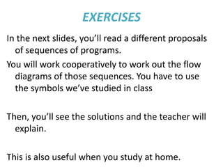Presentation flow diagrams exercises | PPTX