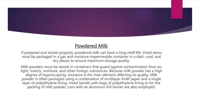 Scope of packaging technology management of dairy based products | PPTX ...