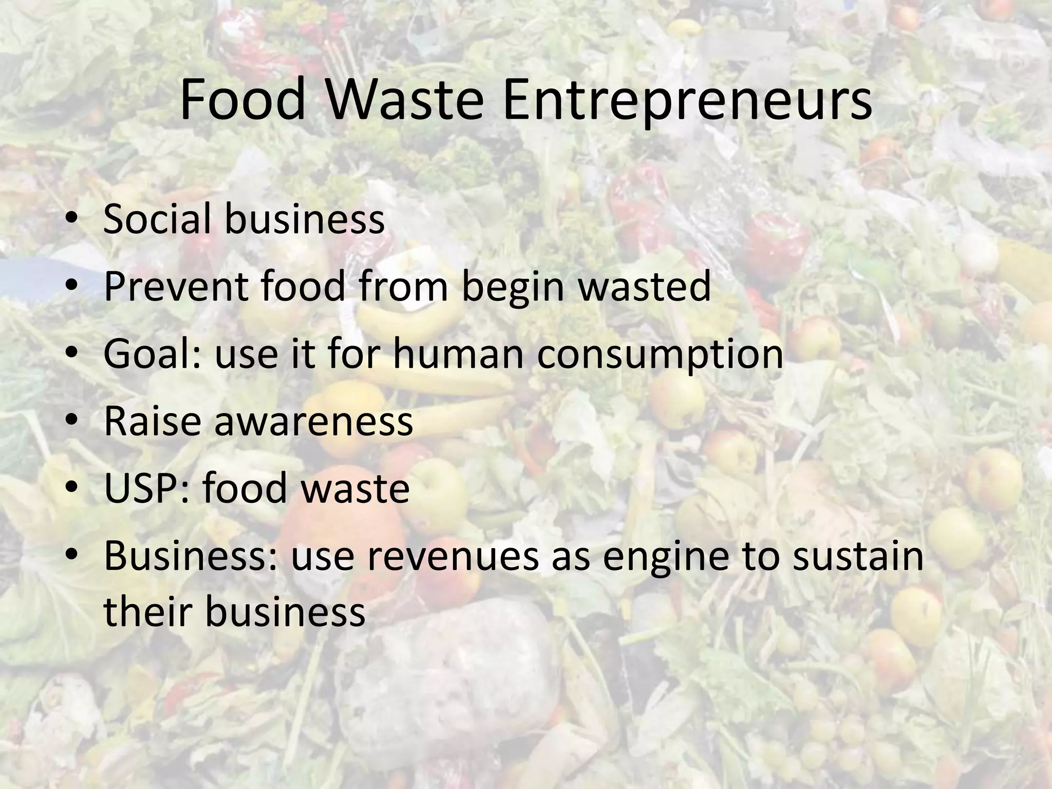 Food Waste: take the challenge | PPTX