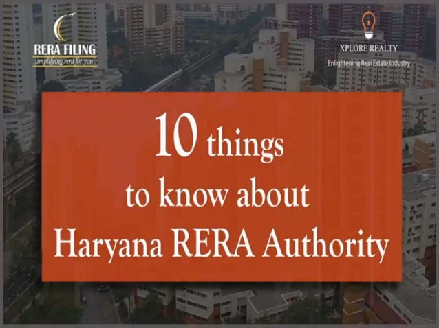 10 things know about Haryana rera authority | PPTX