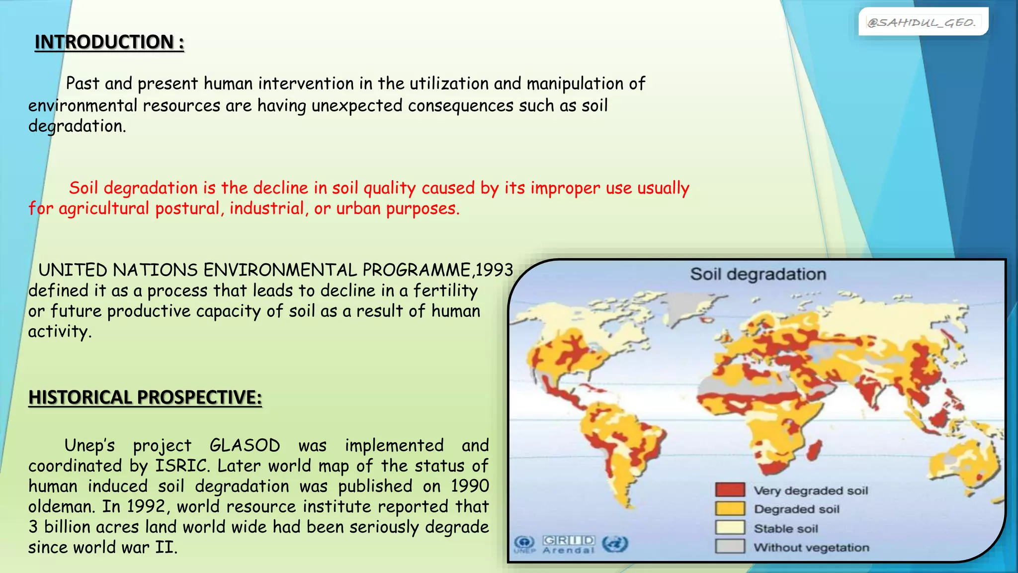 CAUSES AND CONSEQUENCES OF SOIL DEGRADATION | PPTX