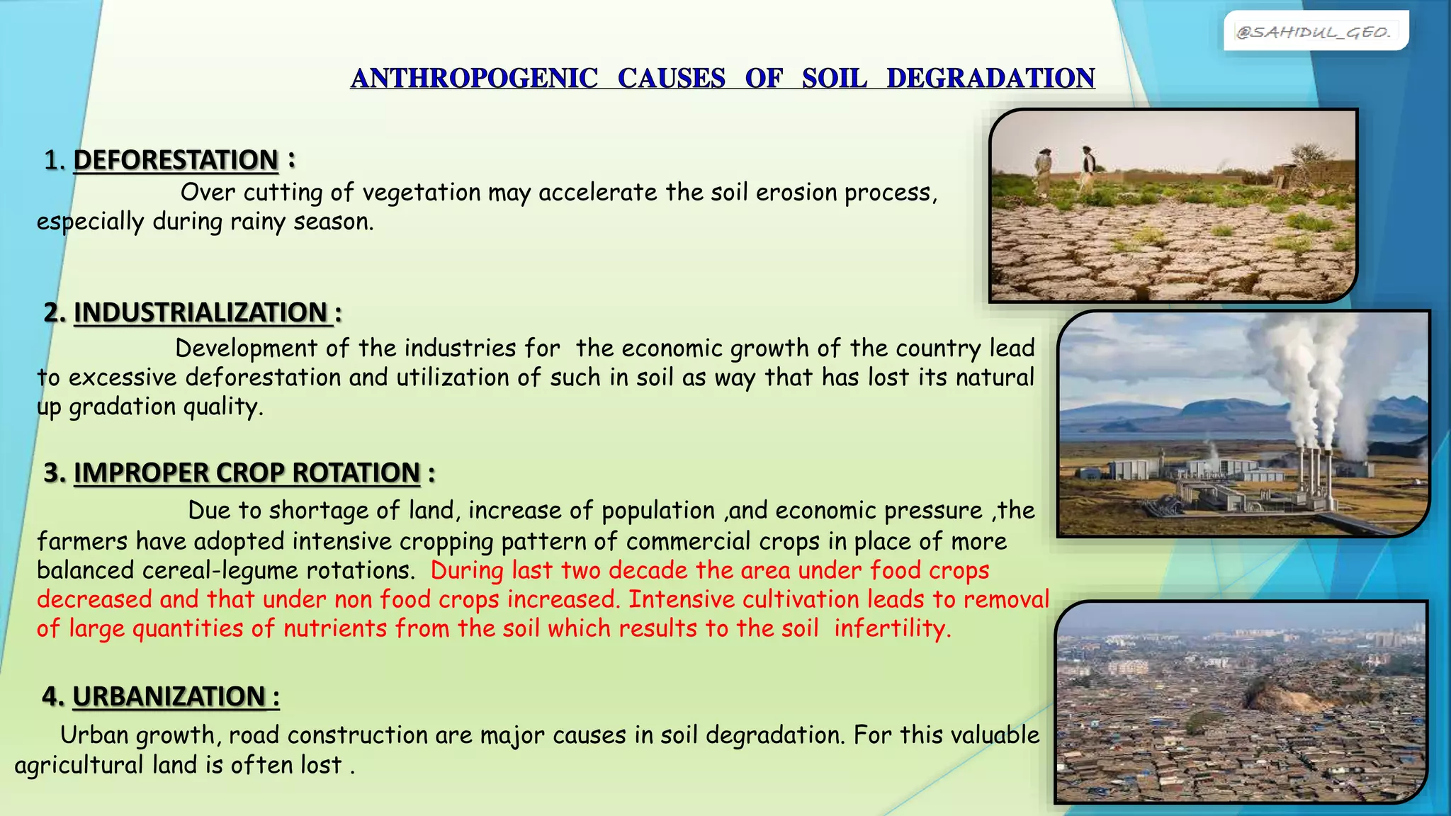 CAUSES AND CONSEQUENCES OF SOIL DEGRADATION | PPTX