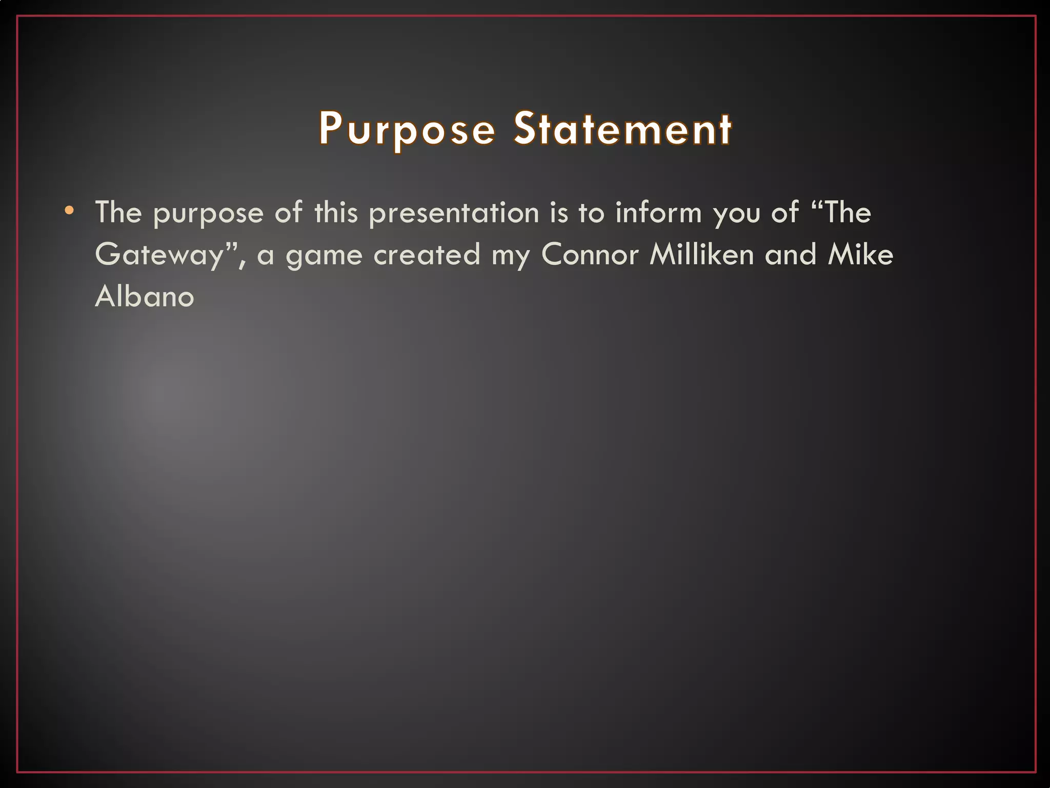 The Gateway - Game Concept | PDF
