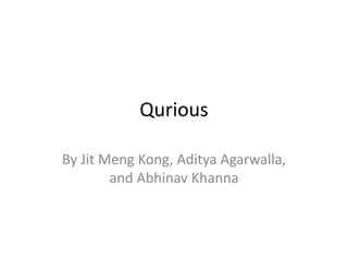 Qurious Business Pitch Deck | PPTX