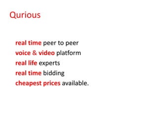 Qurious Business Pitch Deck | PPT
