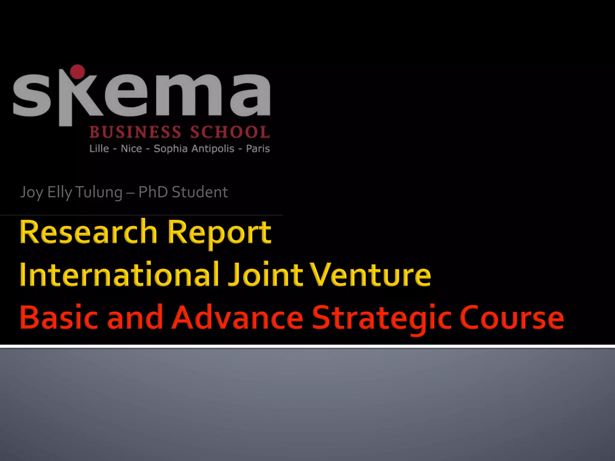 Presentation for advanced strategic course | PPT