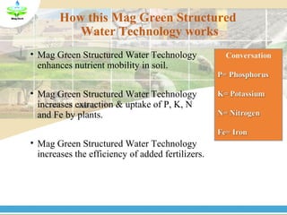 Presentation on Mag Green Structured Water Technology in Agricultural ...