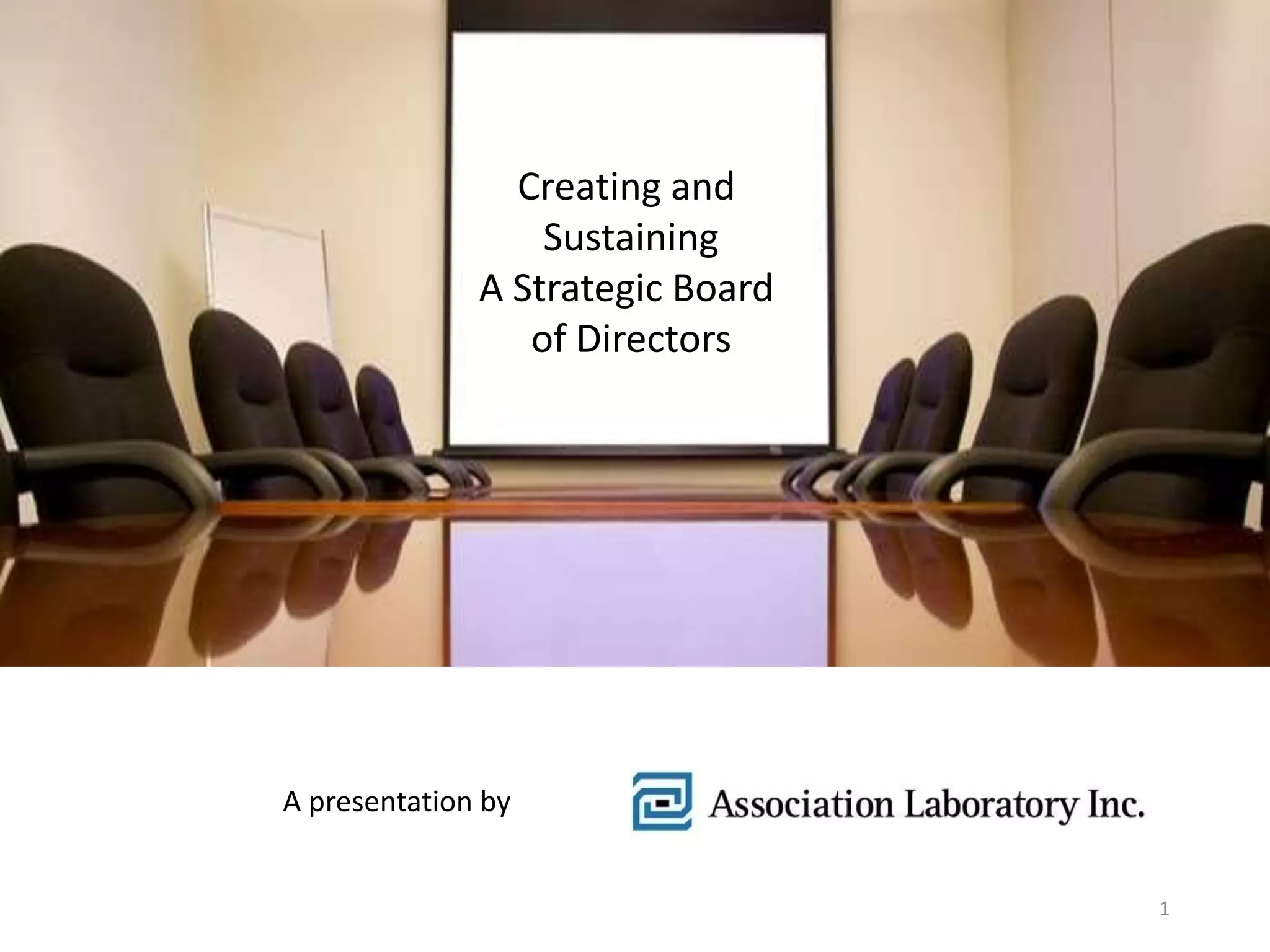 Creating and Sustaining Strategic Boards | PPT