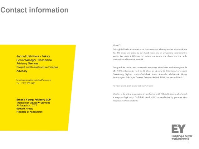 EY Presentation at IFC PPP Forum in Bishkek 21 January 2015