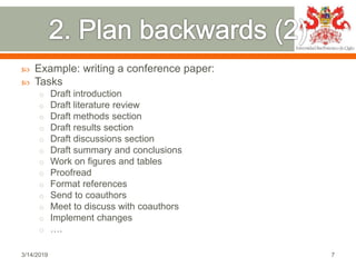10 Planning Concepts I wish I'd known Before my PhD | PPTX | College ...