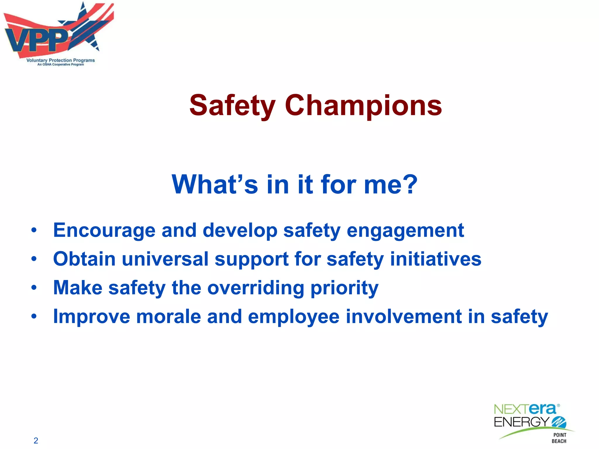 So you want a team of Safety Champions? | PDF