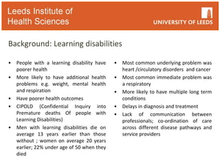 Challenges for economic evaluation when doing research with people with learning disabilities | PPT