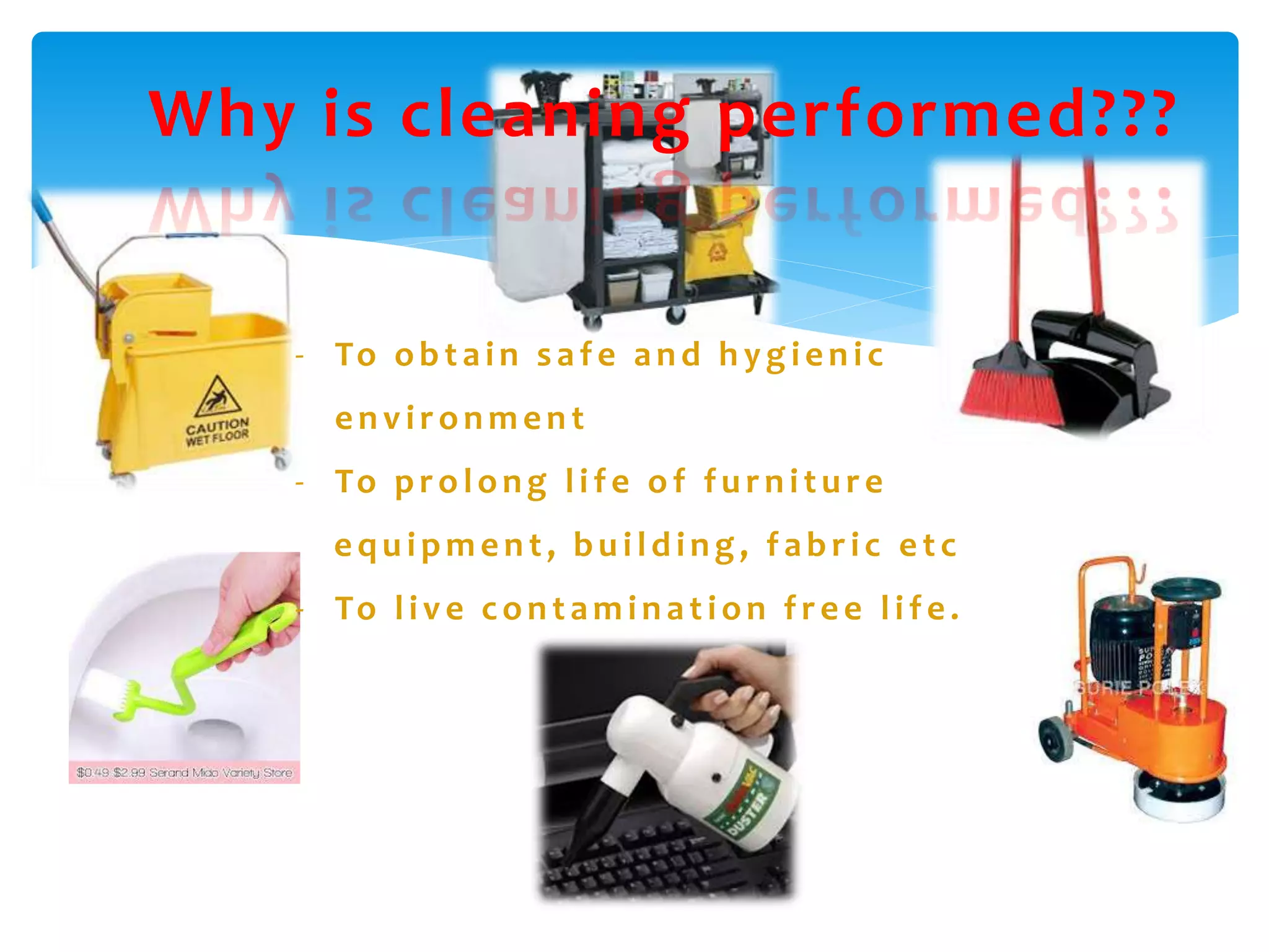 Presentation for cleaning equipments | PPTX
