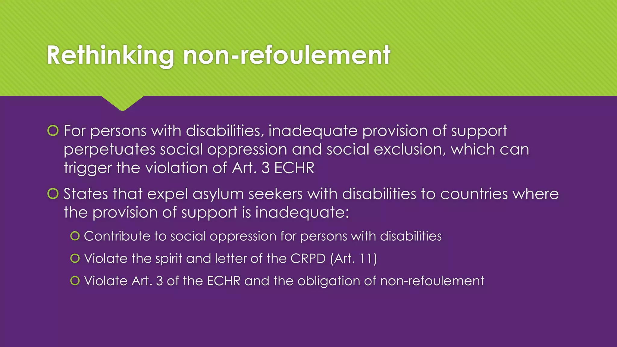 Critical Disability Theory and Non-Refoulement | PPTX