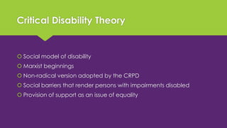 Critical Disability Theory and Non-Refoulement | PPTX