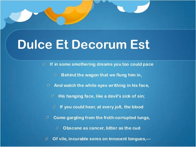 Presentation for comparative poems of WW1