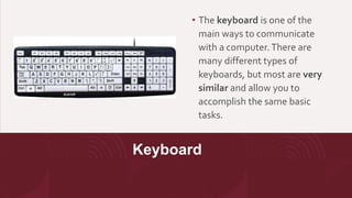 Presentation for computer | PPTX | Computer Peripherals | Computing