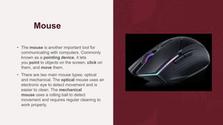 Presentation for computer | PPTX | Computer Peripherals | Computing