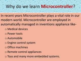 Presentation for EEE engineers on Microcontroller by Dilip Kumar Roy | PPT