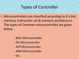 Presentation for EEE engineers on Microcontroller by Dilip Kumar Roy | PPT