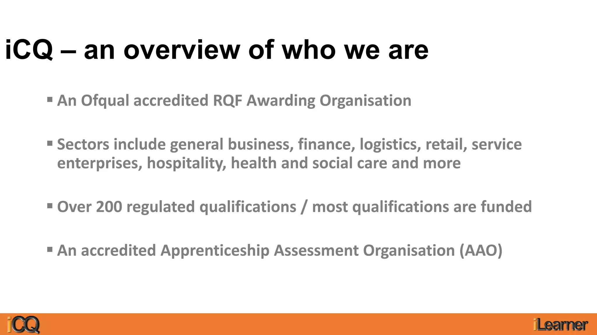 Apprenticeship Standards: iCQ | PPTX