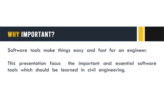 Most Important Software for Civil Engineering | PDF