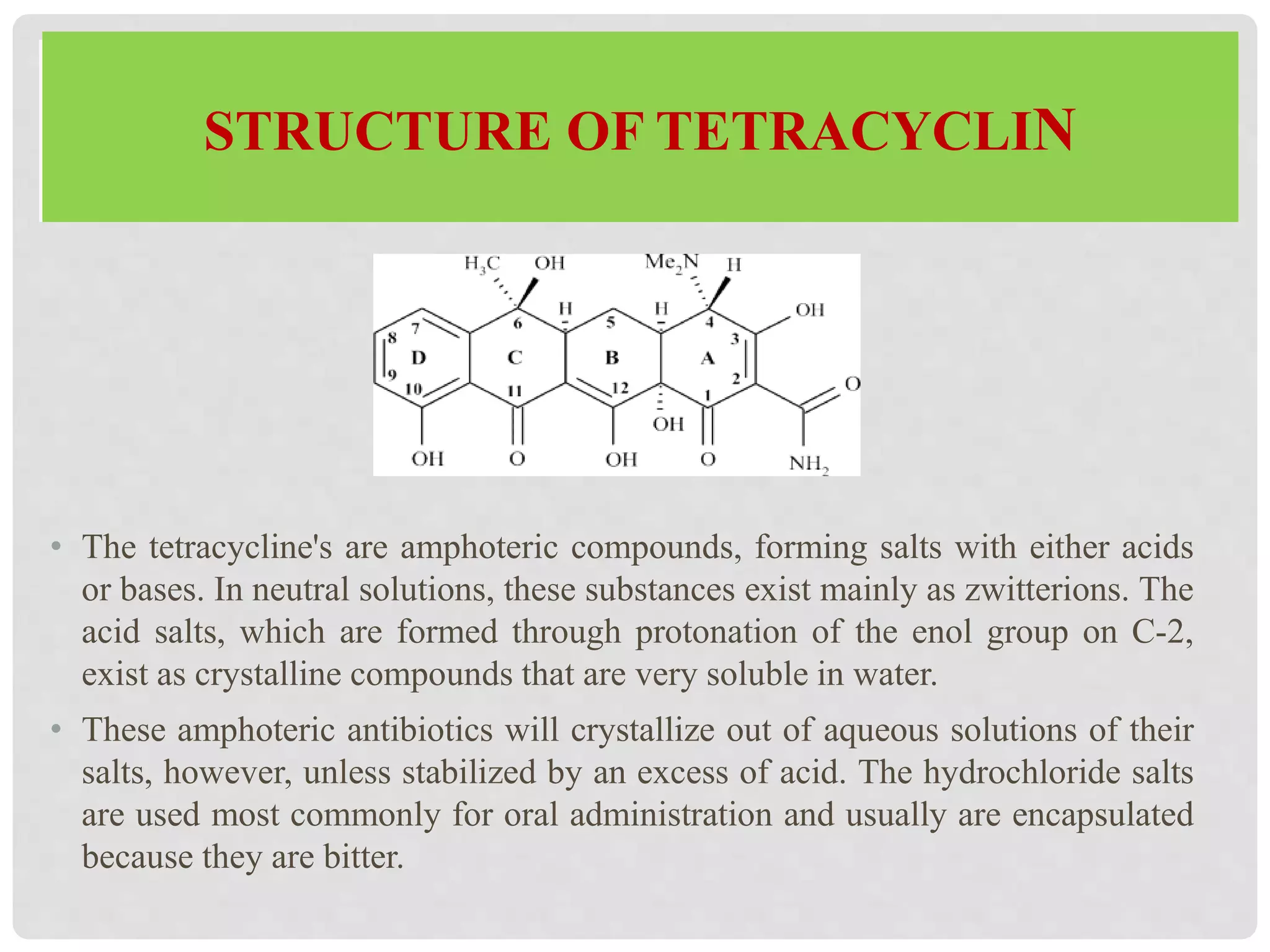 Tetracycline Antibiotics | PPTX