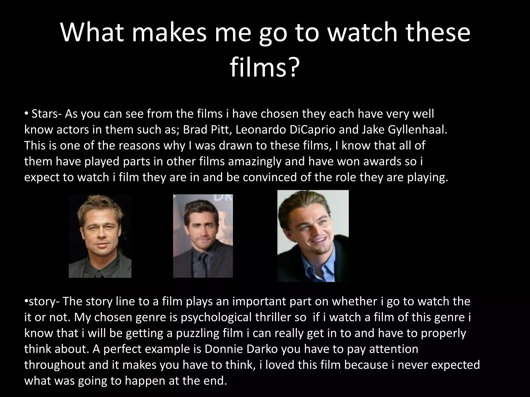 Presentation for film studies | PPT