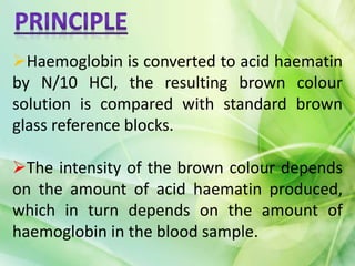 Presentation for Hb. estimation.Demonstration | PPT