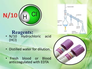 Presentation for Hb. estimation.Demonstration | PPT