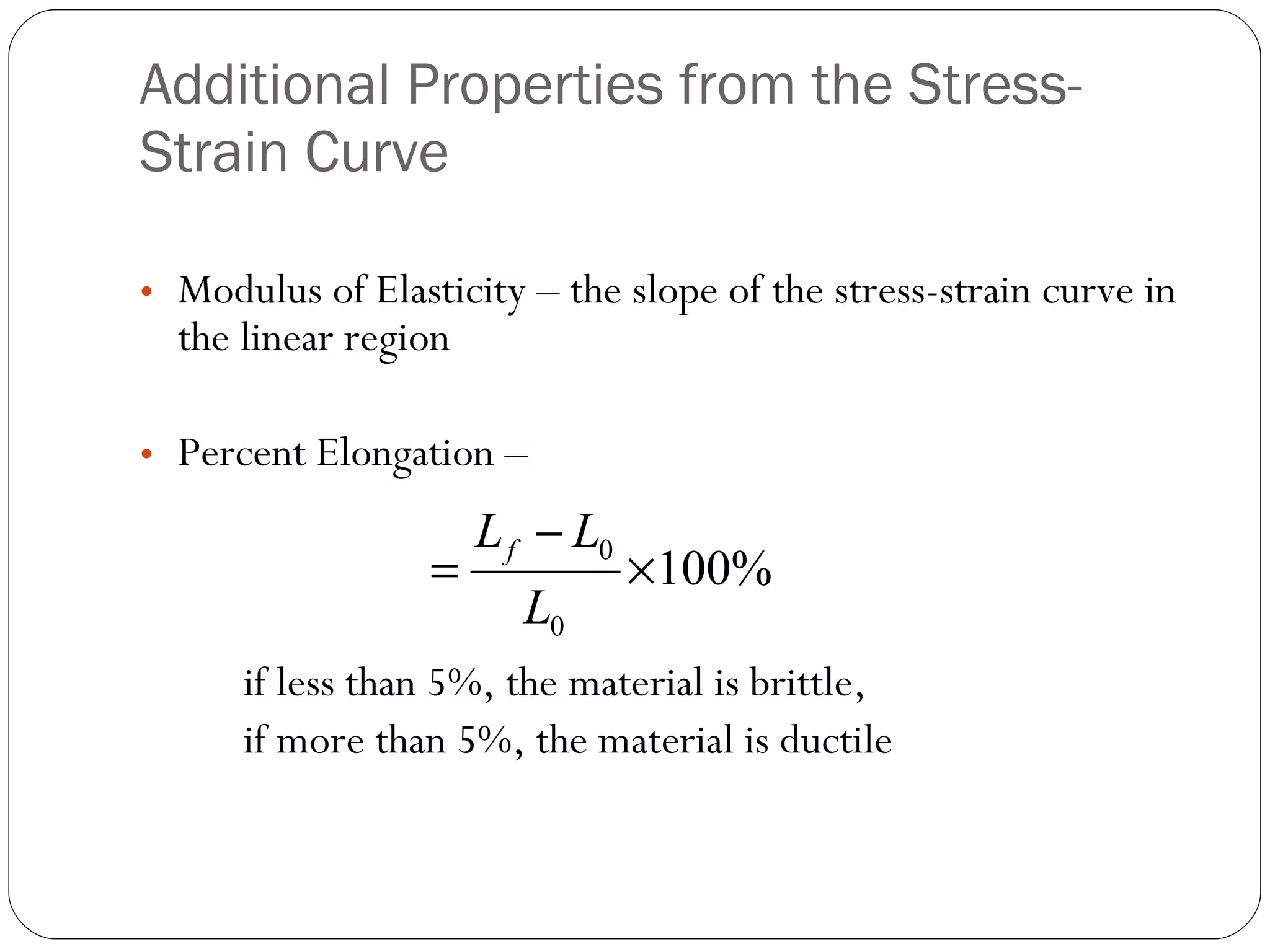 Stress vs. Strain Curve | PPT