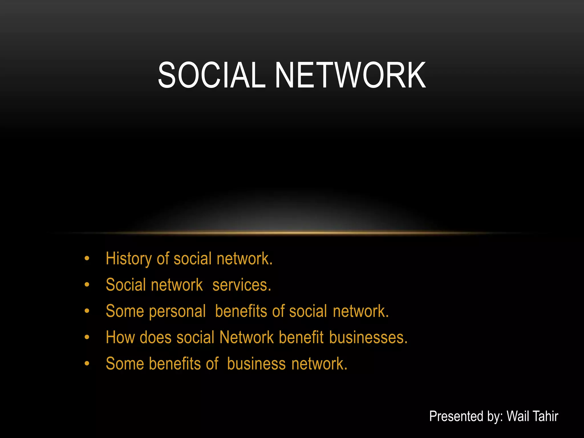 Social Network presentation | PPT
