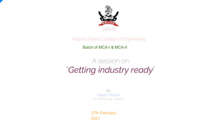 Presentation for JSPM's RSCOE | PPT