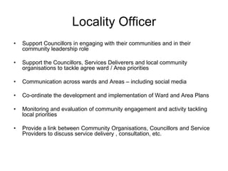 Locality Management and Local Area Partnerships Sheffield, Dave ...