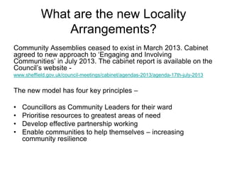 Locality Management and Local Area Partnerships Sheffield, Dave ...