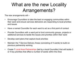 Locality Management and Local Area Partnerships Sheffield, Dave ...