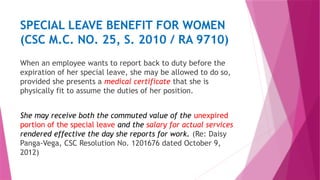 Leave Benefits for Government Employees in DepEd | PPTX