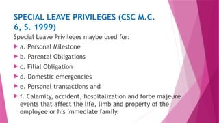 Leave Benefits for Government Employees in DepEd | PPTX