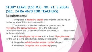Leave Benefits for Government Employees in DepEd | PPTX