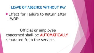 Leave Benefits for Government Employees in DepEd | PPTX