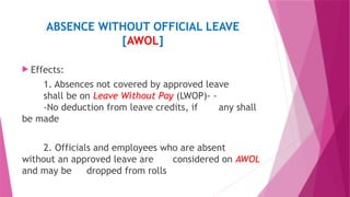 Leave Benefits for Government Employees in DepEd | PPTX