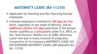 Leave Benefits for Government Employees in DepEd | PPTX